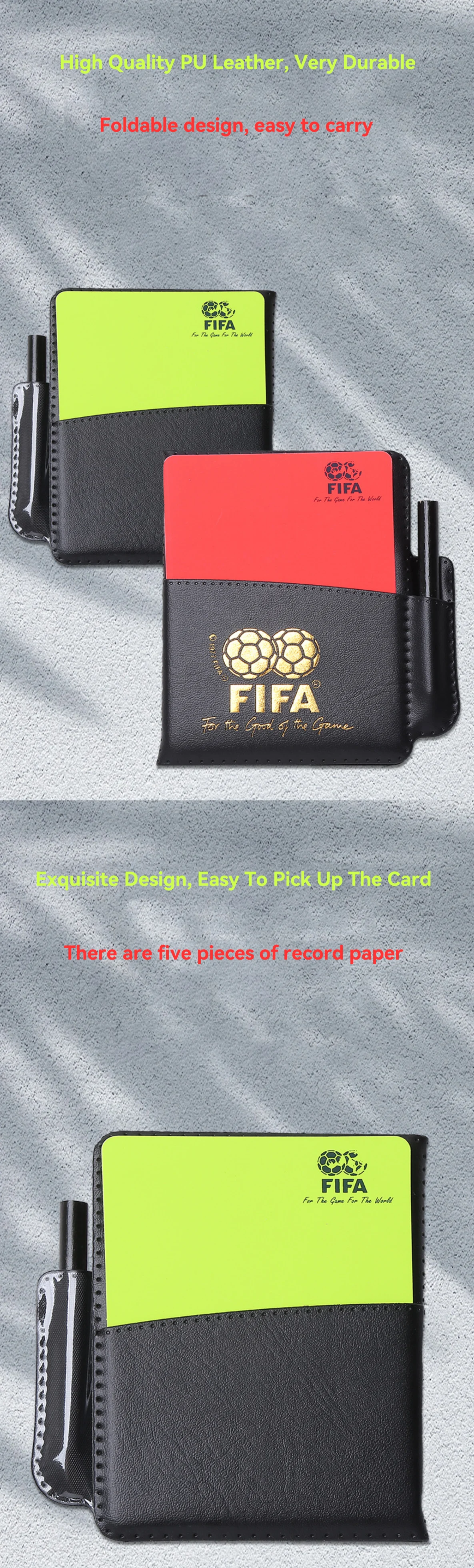 Gorilla Soccer Referee Red & Yellow Card Set - OEM