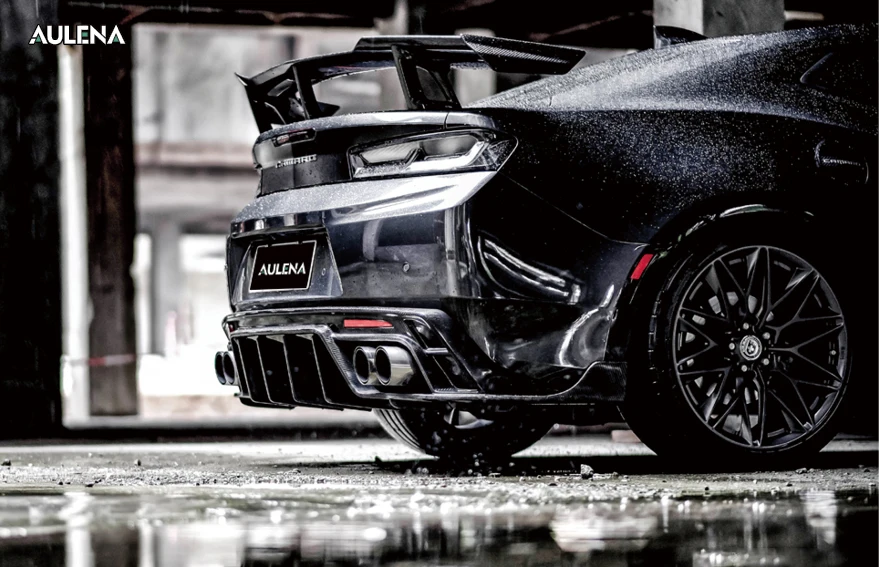 Aulena Dry Carbon Body Kit Rear Bumper Lips Car Diffuser Spoiler Sider ...