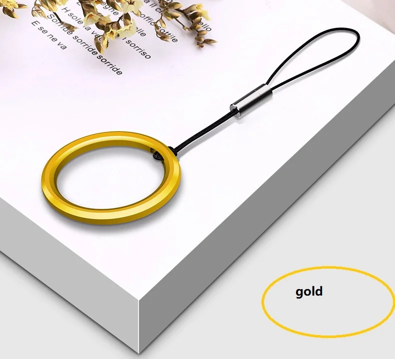 New Rimless Metal Circle Ring Buckle Simple Short Hanging Rope Mobile ...