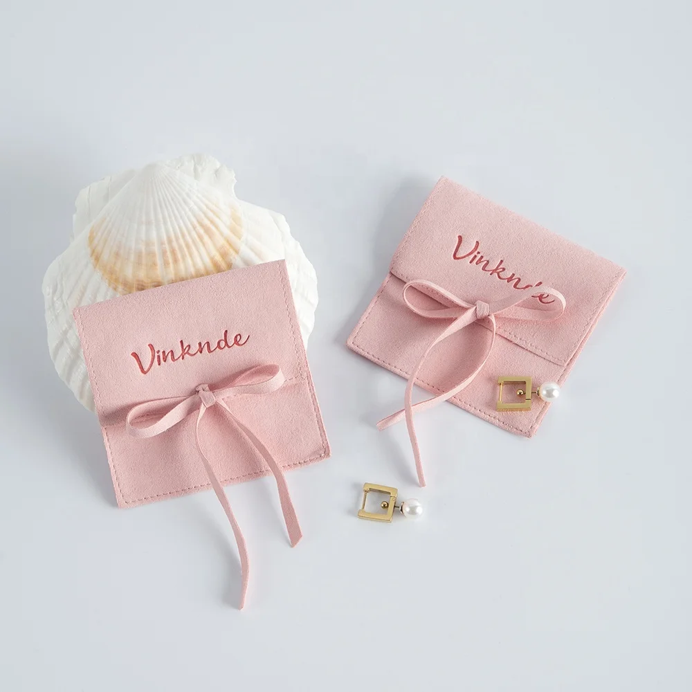 Custom Deboss Logo Pink Comfortable Feeling Logo Microfiber Envelop ...