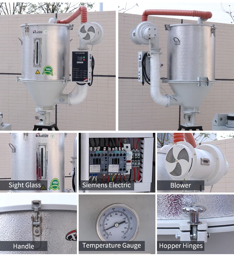 300kg Small Extruder Plastic Hopper Dryer for Injection Machine ...