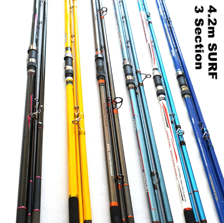 Long Cast Surf Rod 4.2m - 3 Section, 180g 200g Lure Weight, Super ...
