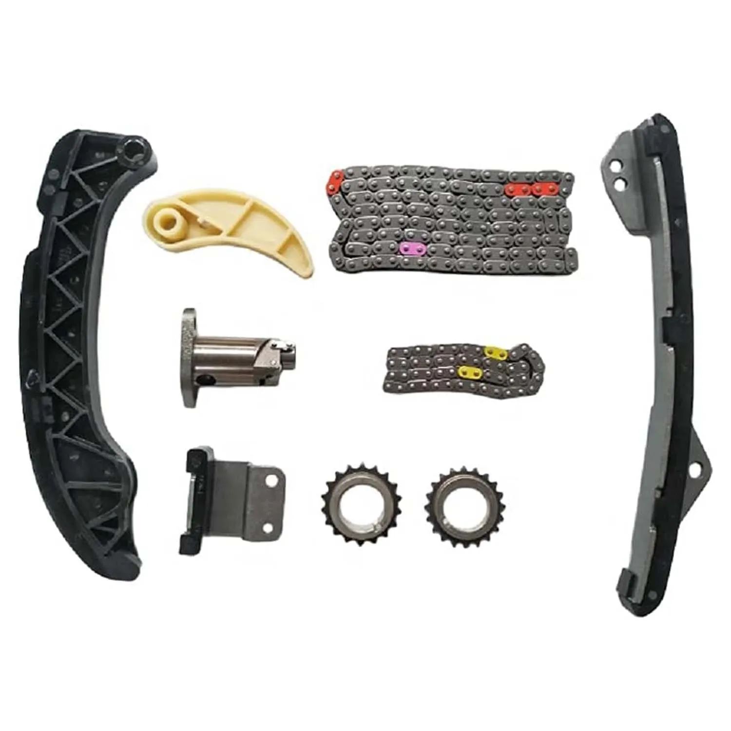 10pc/set Timing Chain Kit Guide Rail Tensioner Sprockets Engine For ...