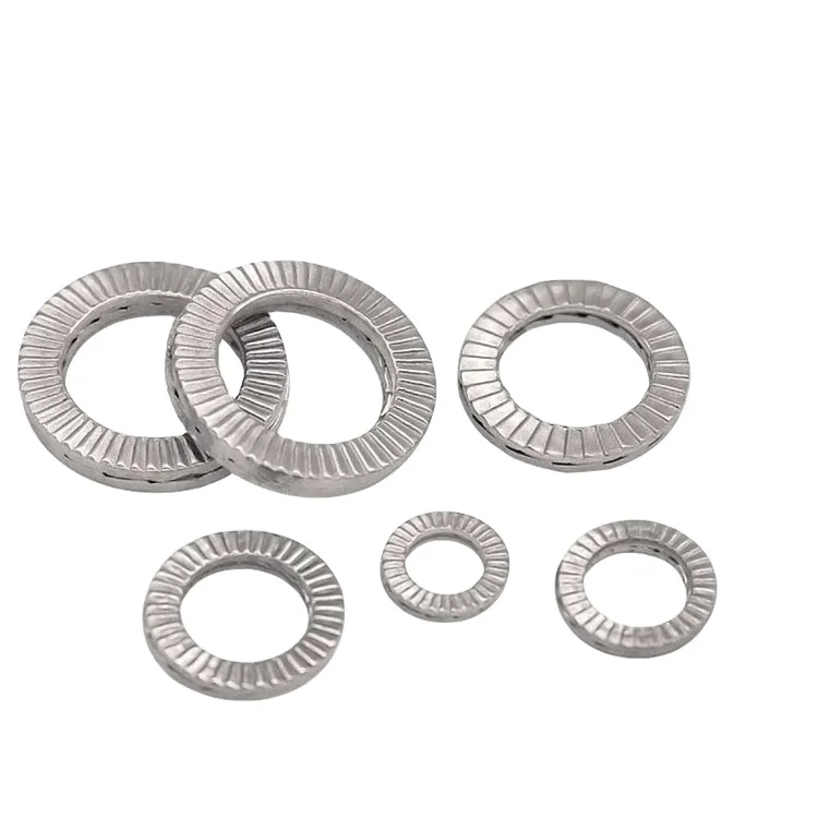 Din25201 M6 M8 Brass Double Fold Self-Locking Washer Stainless Steel Plain Finish Split Style ...