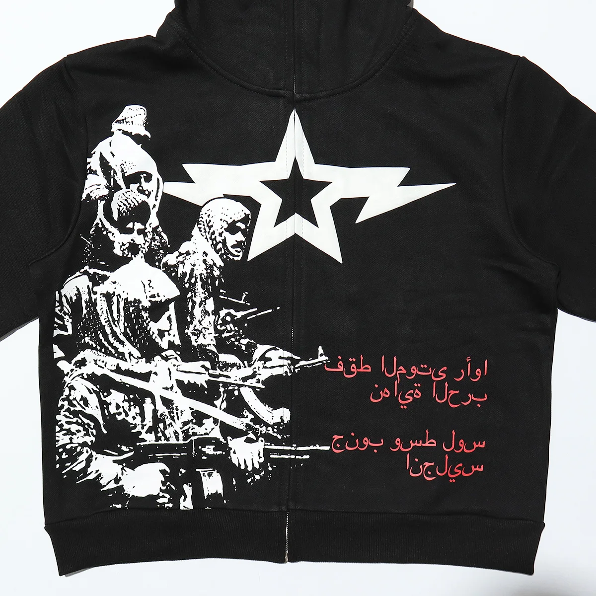 Wholesale Full Zip Hoodies Puff Print Men Zipper Luxury 500gsm Hoodie ...