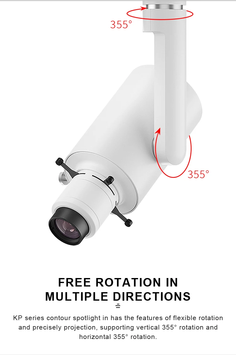 Fixed Focus 10w Led Cct Switchable Track Framing Projector Light For ...