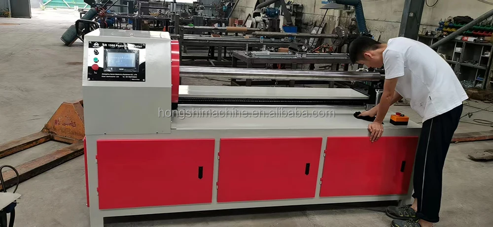 Factory PLC Control Rotary Paper Tube Core Reel Cutting Machine Toilet ...