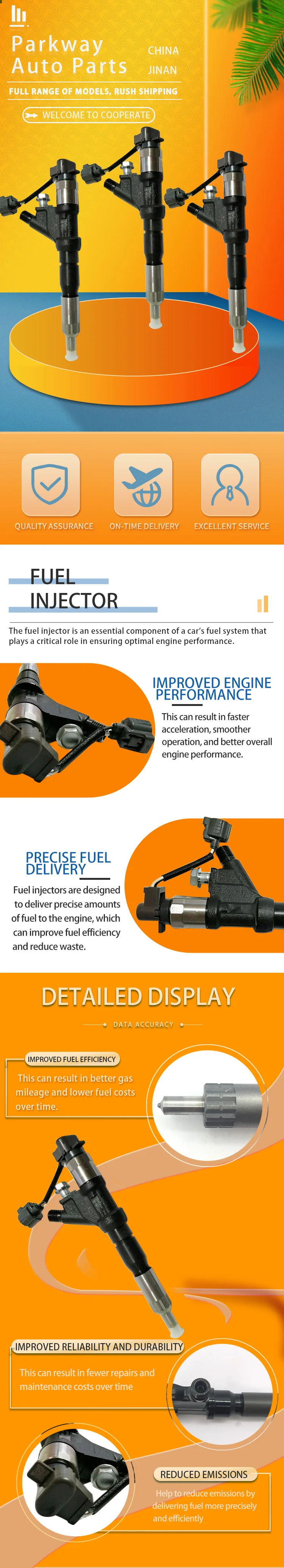 Excavator Parts Hino E13c Engine Fuel Injector Nozzle Diesel Engine ...