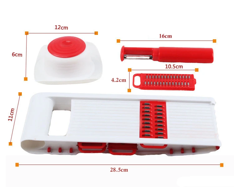 Kitchen Gadget Multipurpose Mandoline Garlic Zester Fruit Cutter Tools ...