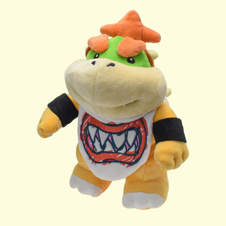 Standing Mario Plush Doll Kuba Ii Jr With Scarf Kuba Fire Dragon Toy ...
