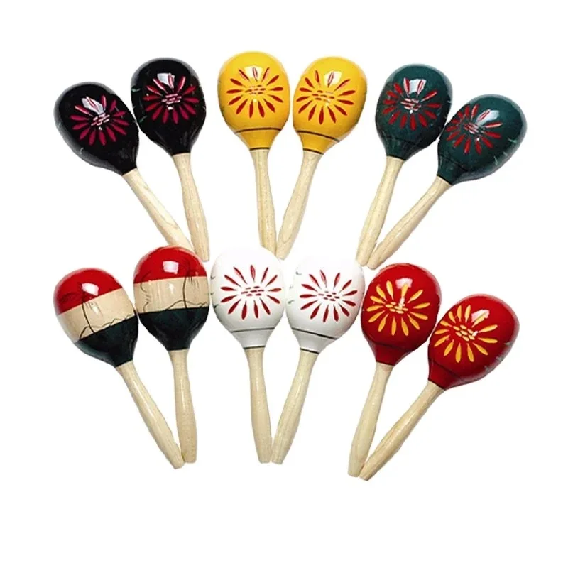 Red Carved Percussion Instrument Maracas Bright Crisp Sound Early ...