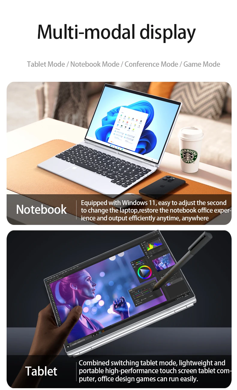 Best Quality 14 Inch Laptop Touch Screen Ddr4 16gb 1tb Ssd Tablet Pc ...