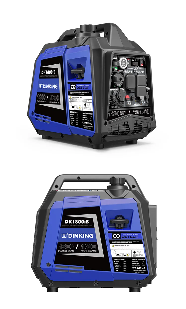Dinking Portable Inverter Generator 1.8kw Super Quiet Gasoline Powered ...