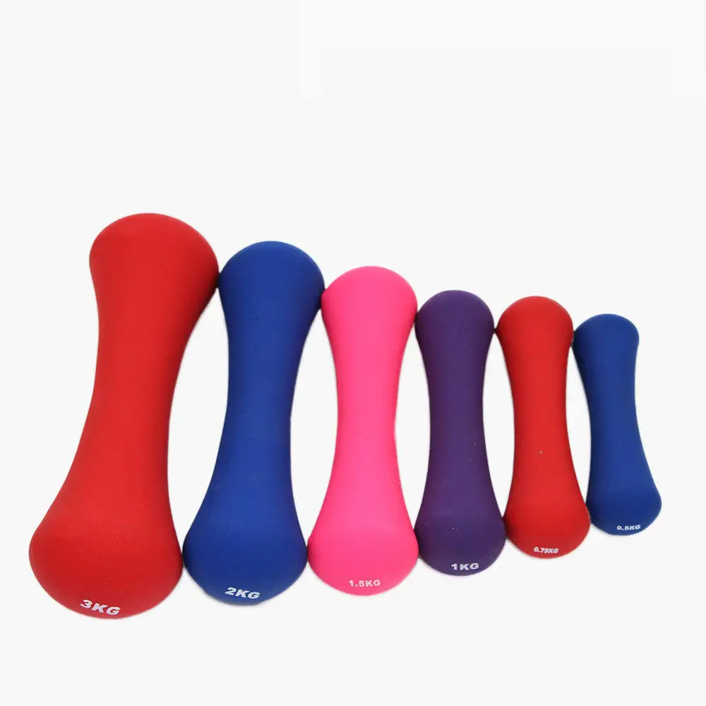 Home Gym Exercise Used Color Dumbbell Girl Weightlifting Neoprene Vinyl ...