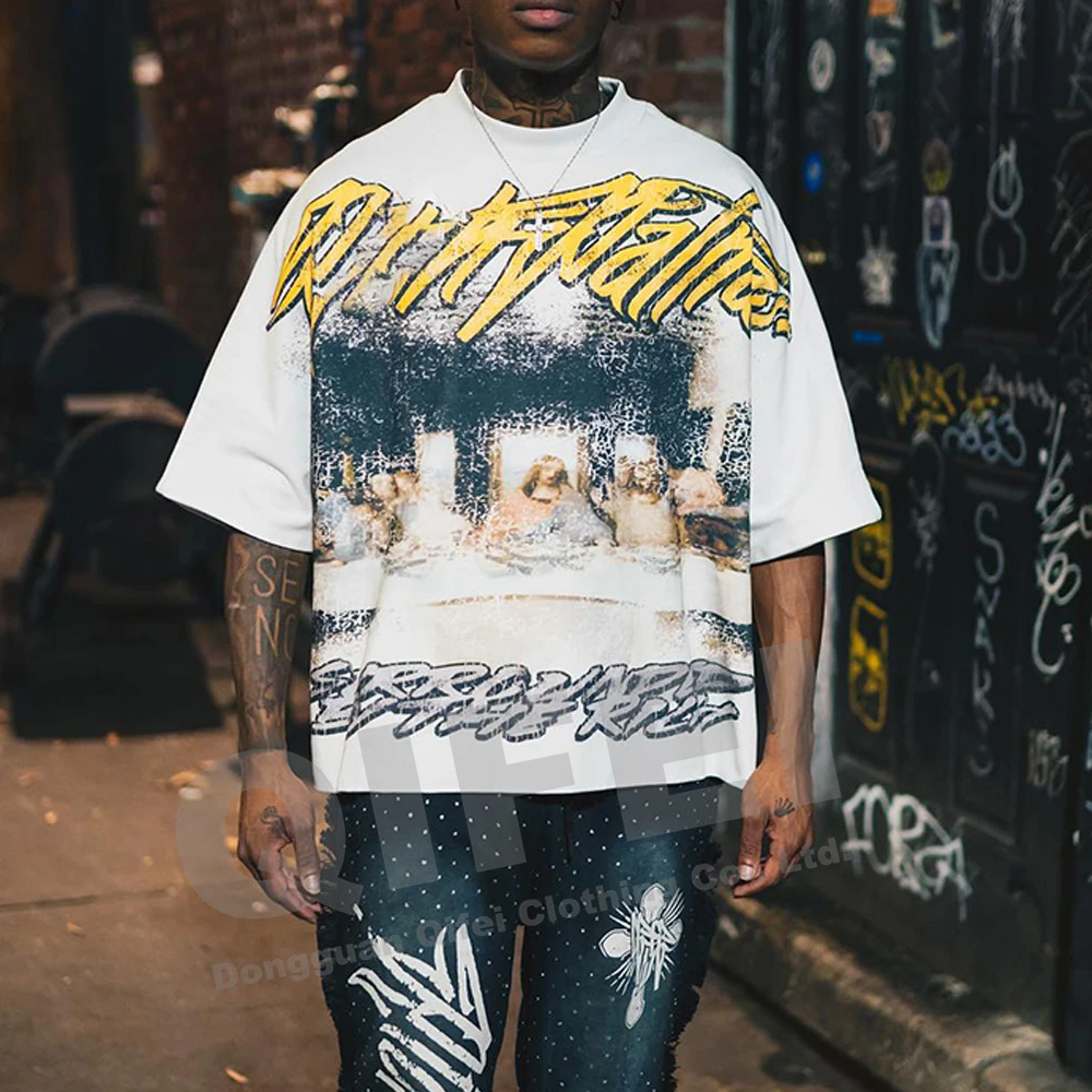 Custom High Quality Heavyweight Streetwear Boxy Cropped 100% Cotton ...