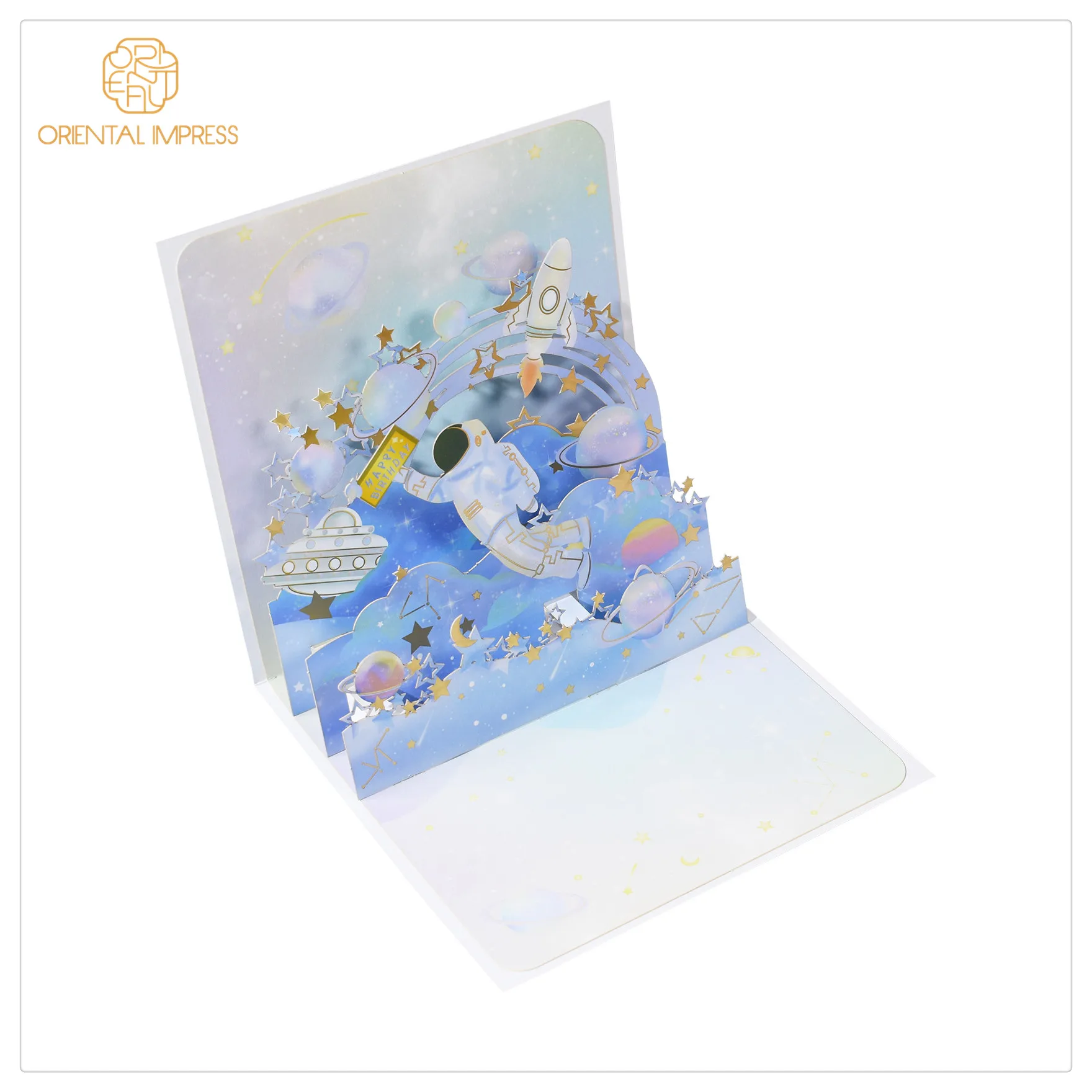 3d Aerospace Spaceman Happy Birthday Greeting Cards With Envelope - Buy ...