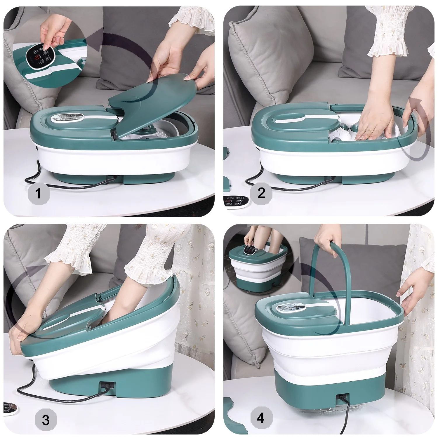 Relaxing Electric Heating Automatic Massager Foot Spa Massager Machine ...