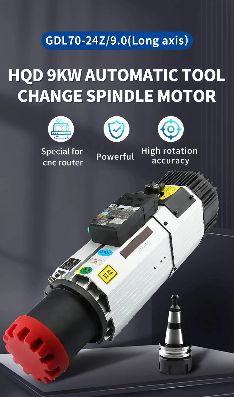 Gdl70-24z/9.0 High Torque Spindle Motor Atc 9kw Air Cooling Cnc Iso30 ...