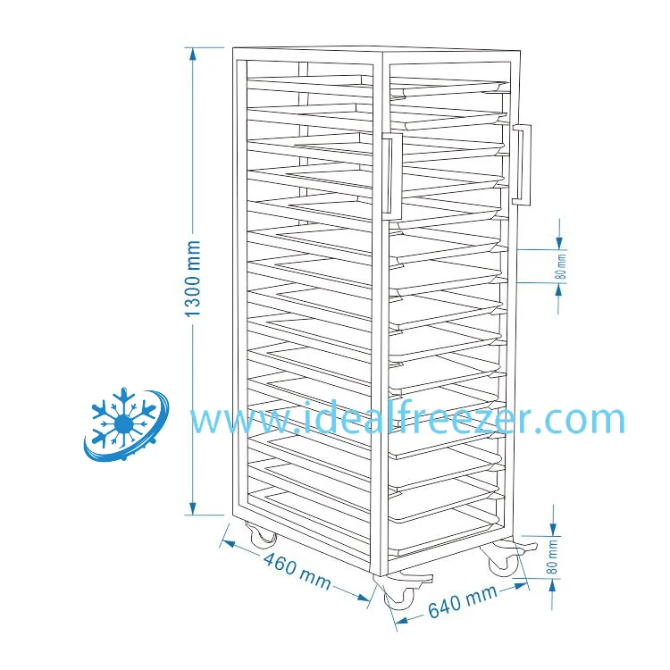 Super fast freezing stainless steel blast freezer with trolleys ...