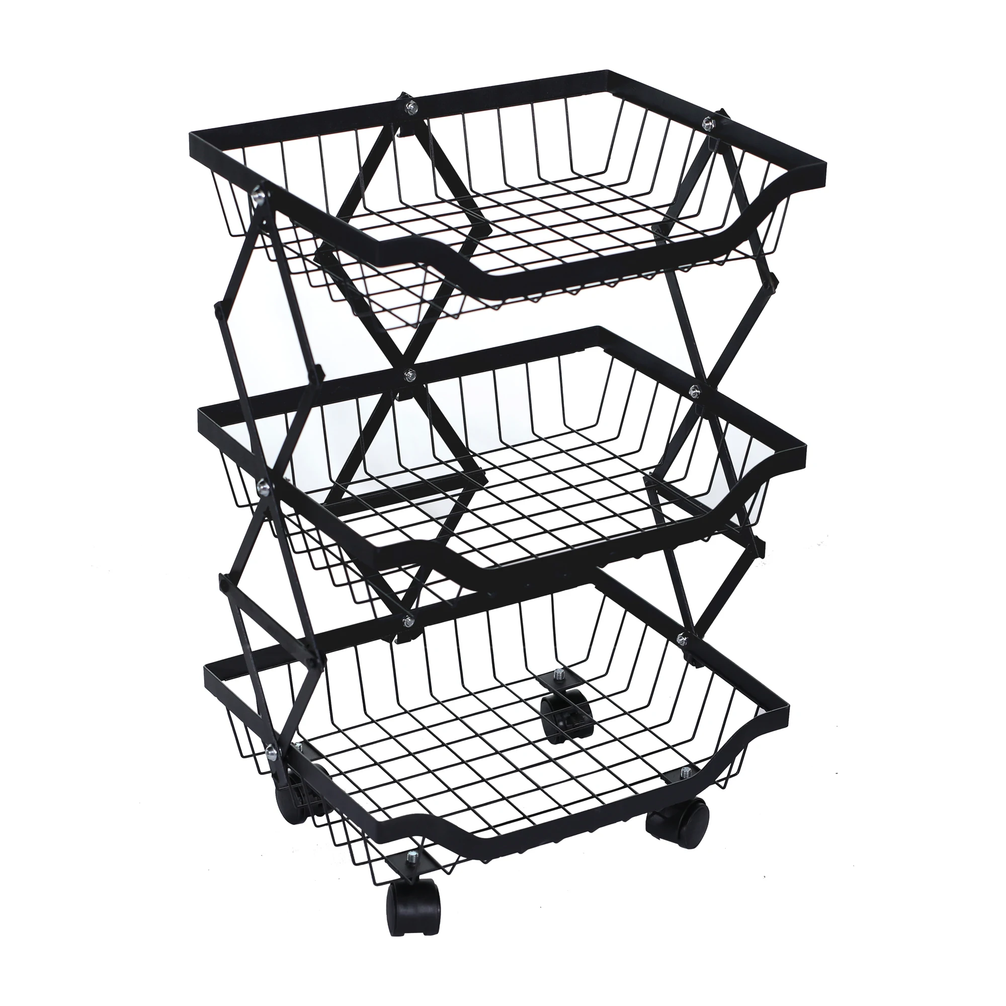 Multi Purpose 3 Tier Rolling Organizer Storage Rack Trolley One Second ...