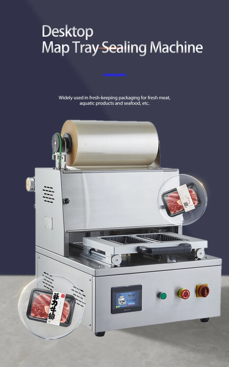 Jinyi Dq400t Vacuum Map Tray Sealer Salad Vegetable Heat Sealing Large ...