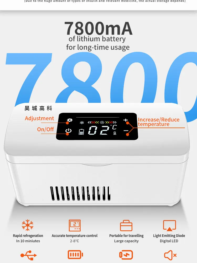 Portable Insulin Cooling Box Medical Refrigerator Insulin Cooler Box ...