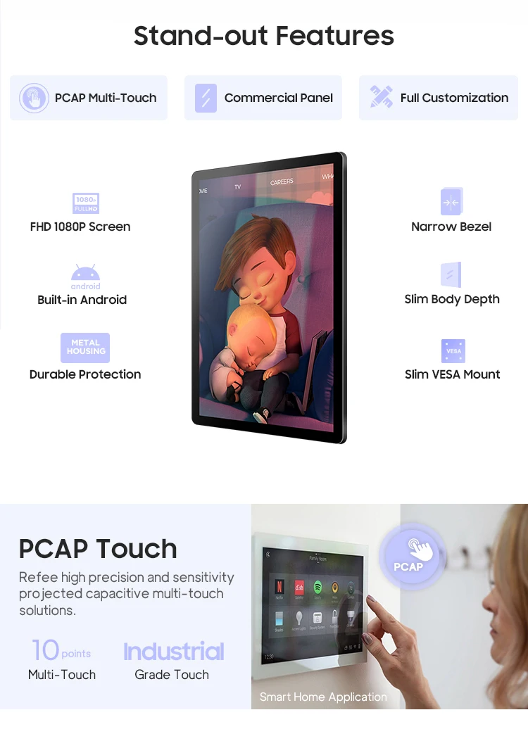 Fast Shipped 4K LCD Wall Mounted Tablet - Android Touch Screen