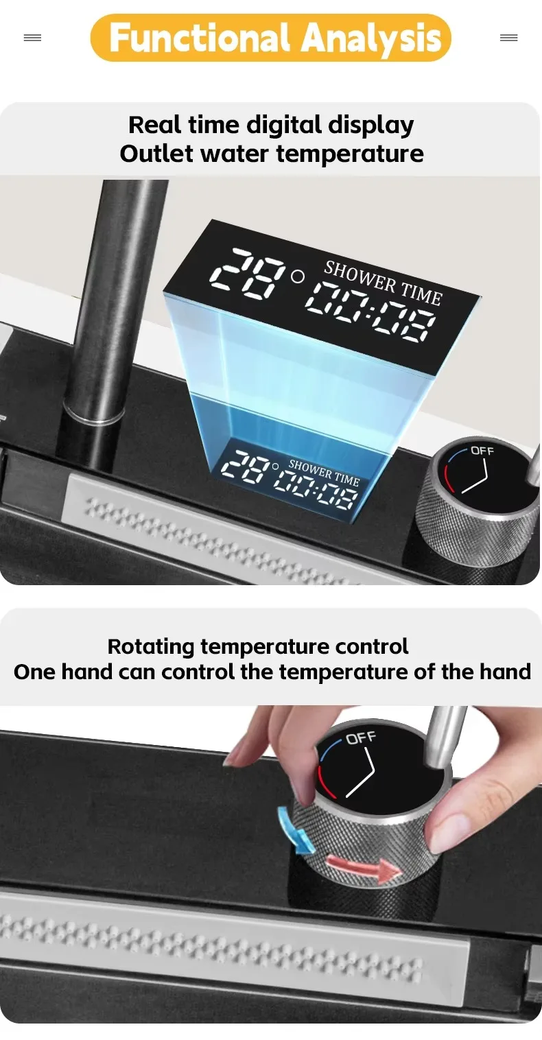 Luxury Countertop Smart Digital Kitchen Sink Set 304 Stainless Steel