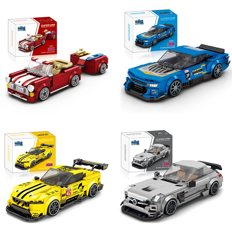 Moc Bricks Benzed Mini Racing Sports Car Building Block Set Model Toy ...