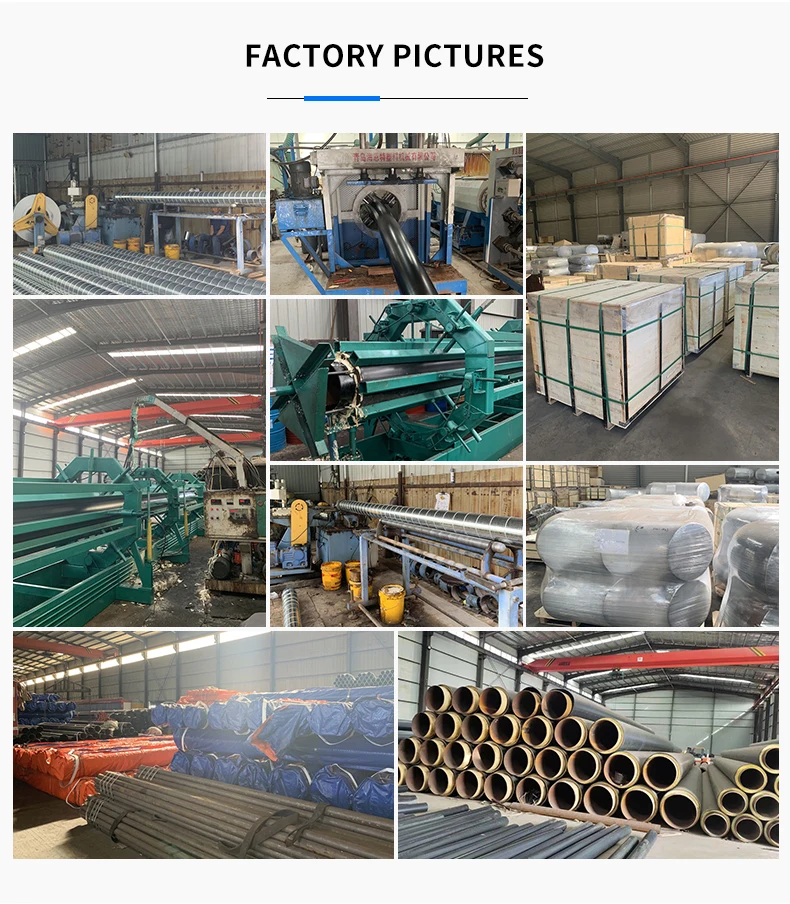 Pre Insulated Pipe Gi Spiral Wound Cladding Polyurethane Foam ...