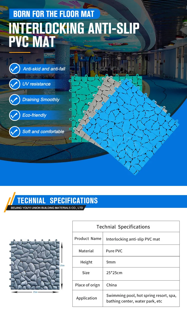 Interlocking Pvc Grid Floor Tiles Indoor Safety Anti-skid Locker Room ...