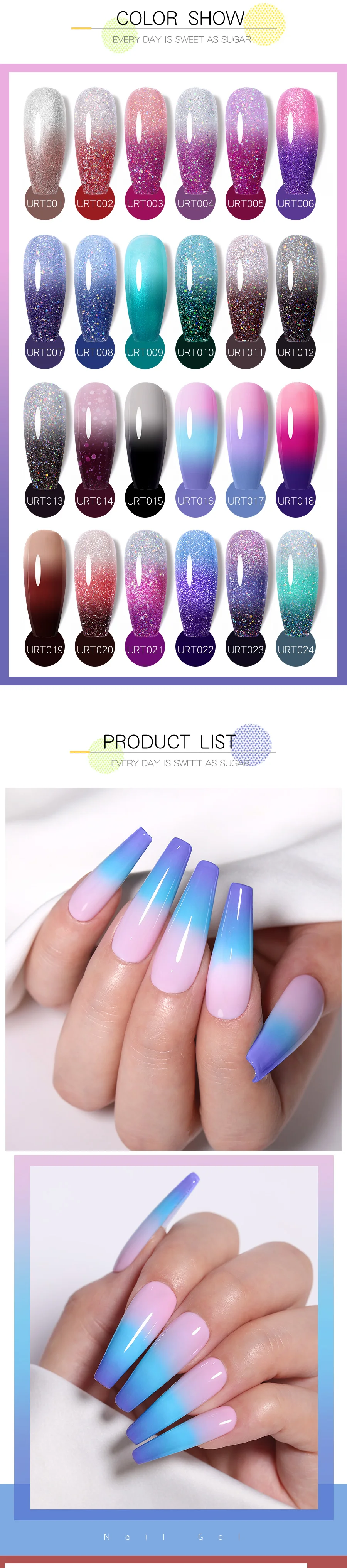 UR SUGAR Free Label Design Custom Logo Mood Temperature Color Change ...