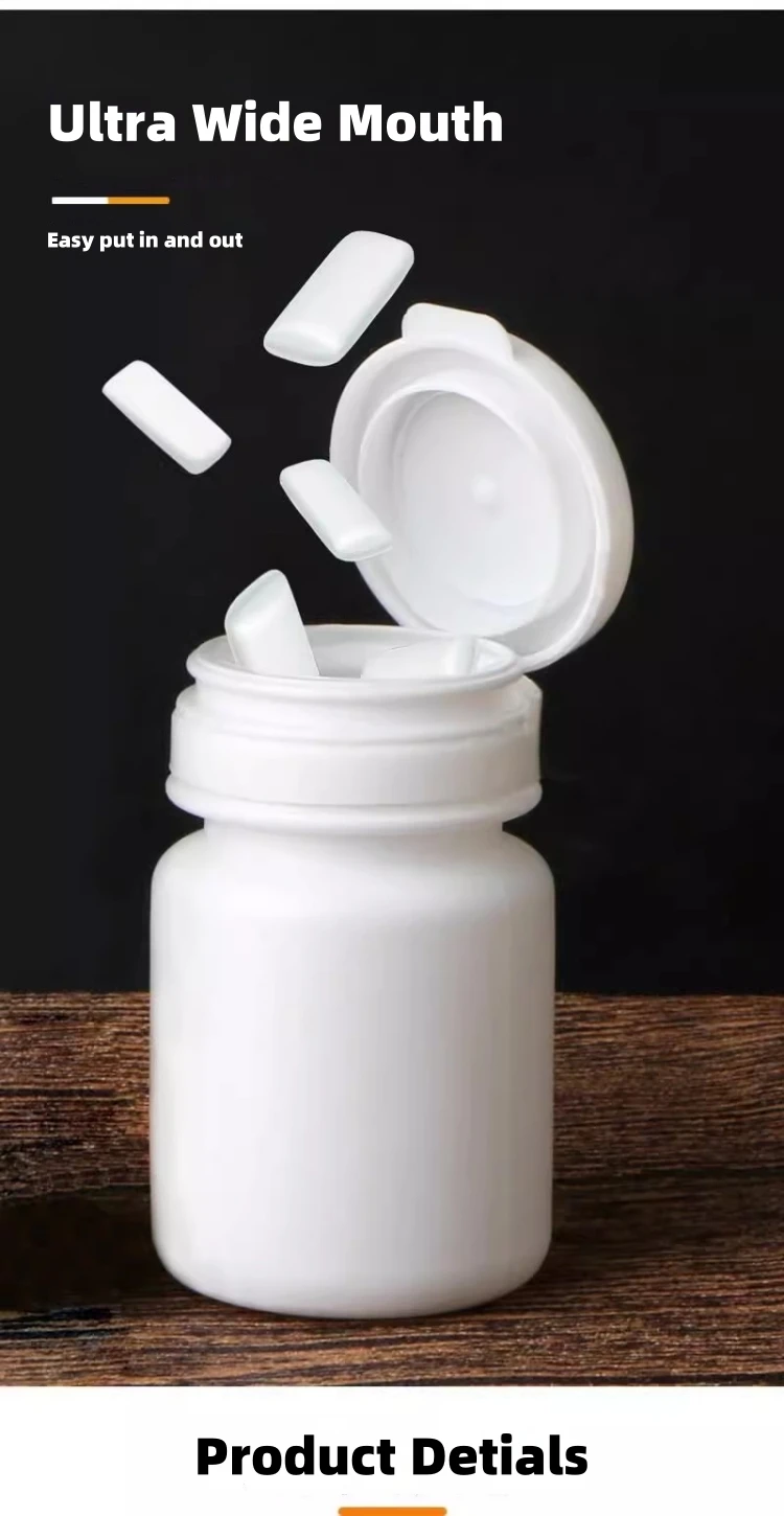 60ml White HDPE Plastic Packaging Bottle with Tear-off Cap 150ml ...