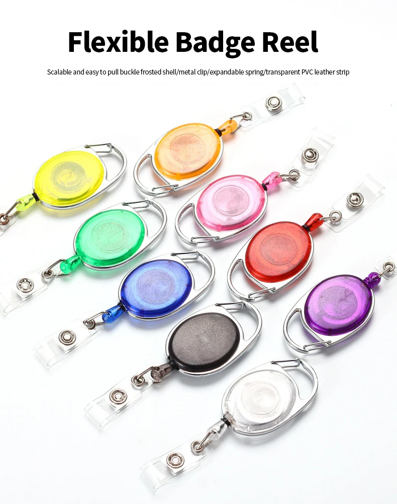 Economic Plastic Retractable Badge Reel Id Card Name Badge Holder ...