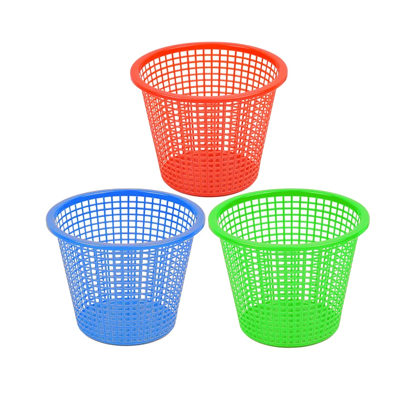 Circular garbage bin plastic paper basket bedroom kitchen bathroom ...