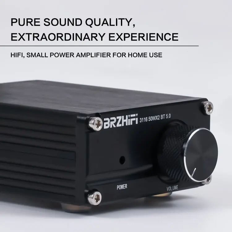 Brzhifi Hifi 2.0 Stereo Digital Power Player Tpa3116 50wx2 Bt5.0 Power ...