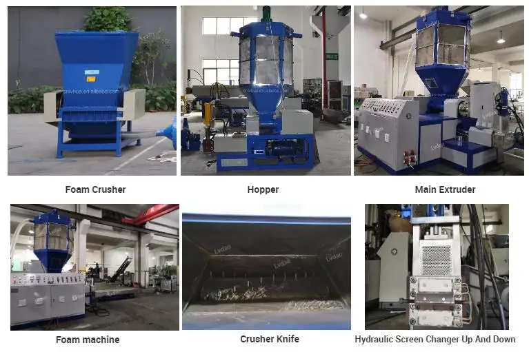 Epe Eps Waste Plastic Foam Granulation Recycling Granulator Machinery ...