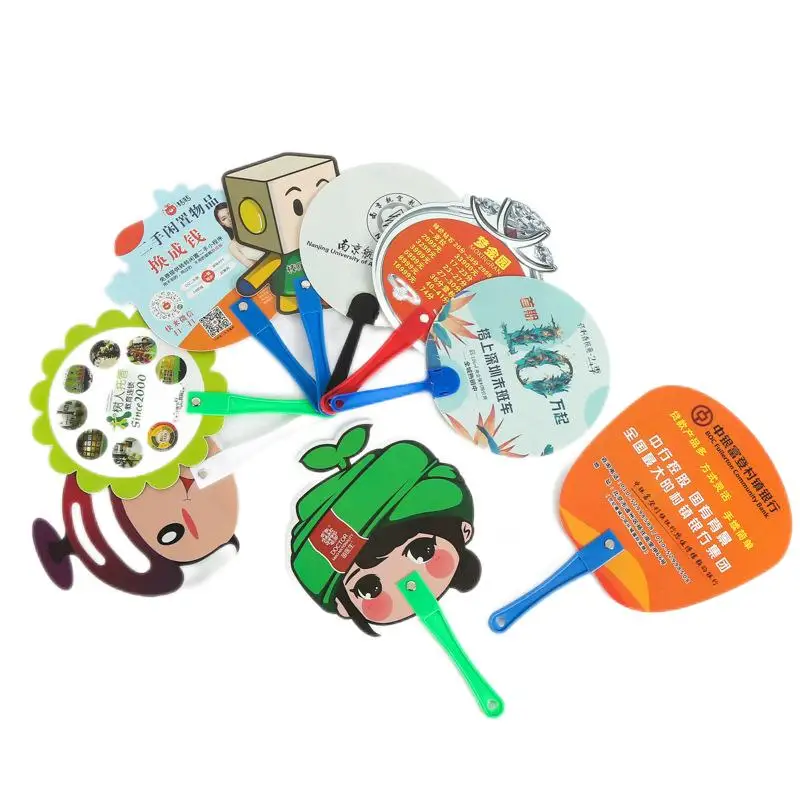 Custom Printed Logo Plastic Hand Fans - Promotional Fans