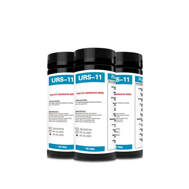 Urine Dipstick 11 Parameter Urinalysis Reagent Test Strips (100) Ketone ...