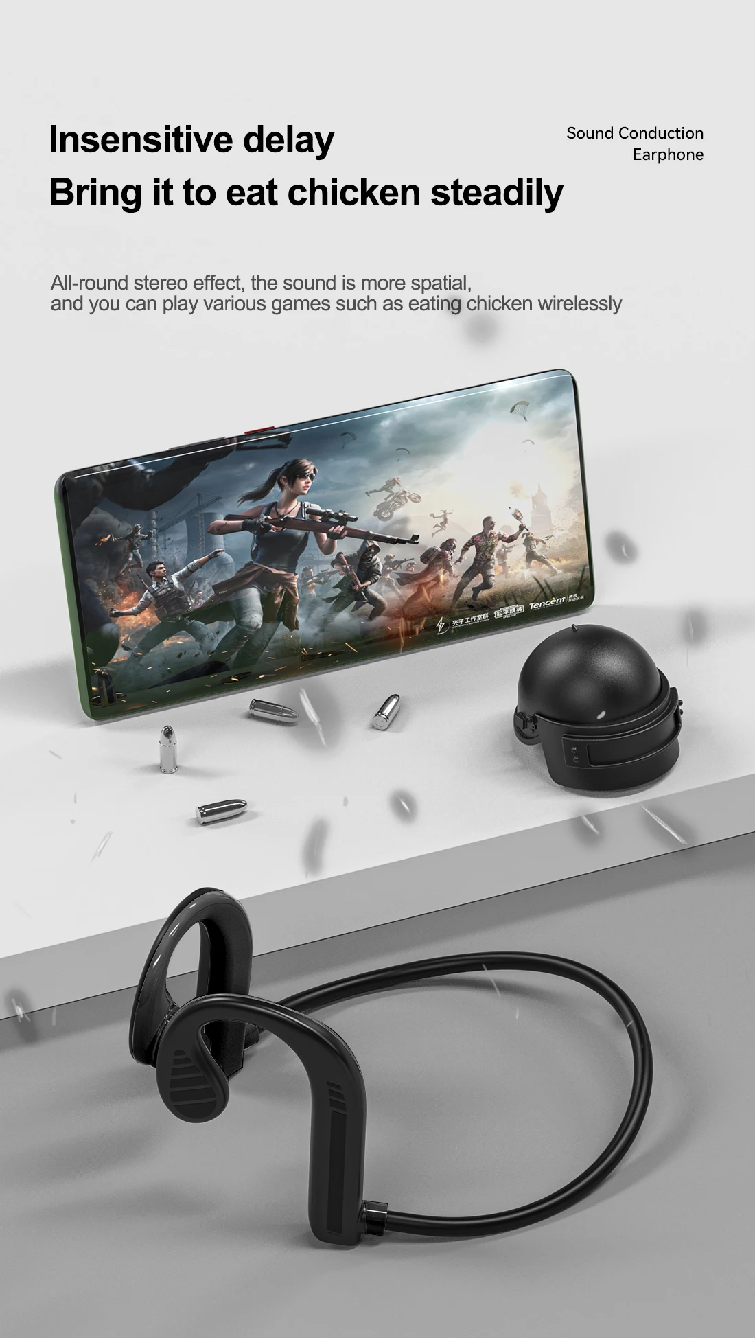 Newly Update Bone Conduction Neckband Headset Original Noise Reduction ...