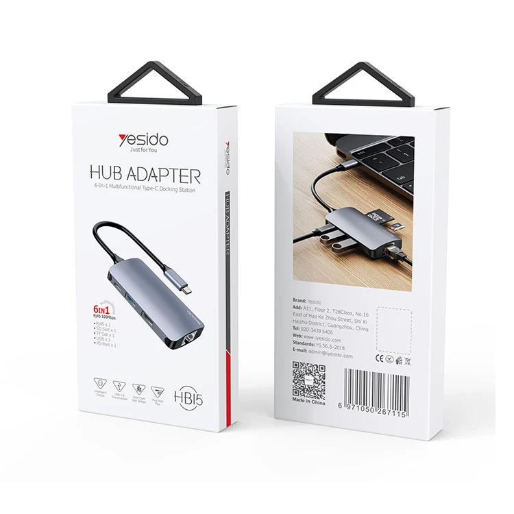 Yesido Usb Docking Station Type C Hub Adapter Multiport Dock Station Usb3.0 Charging Adapter ...