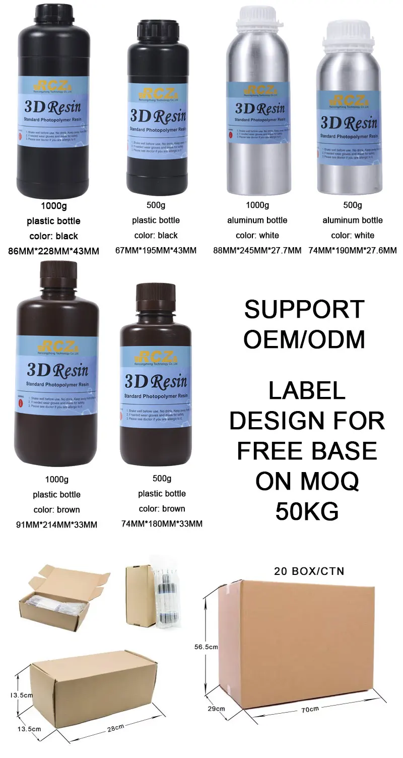 3D Printing Resin - Liquid Photopolymer for SLA 3D Printers