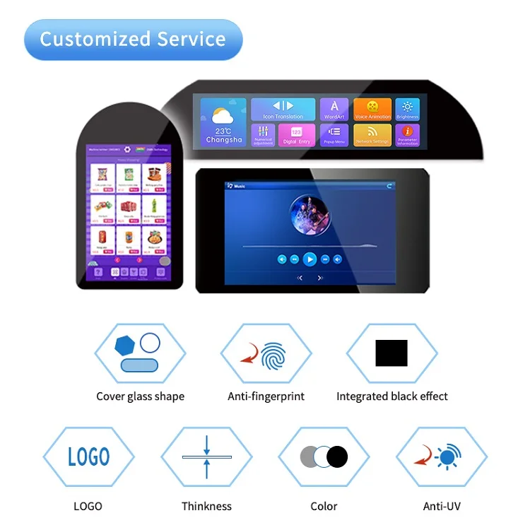DWIN 5 Inch GT911 I2C Interface Touch Screen - Tempered Glass