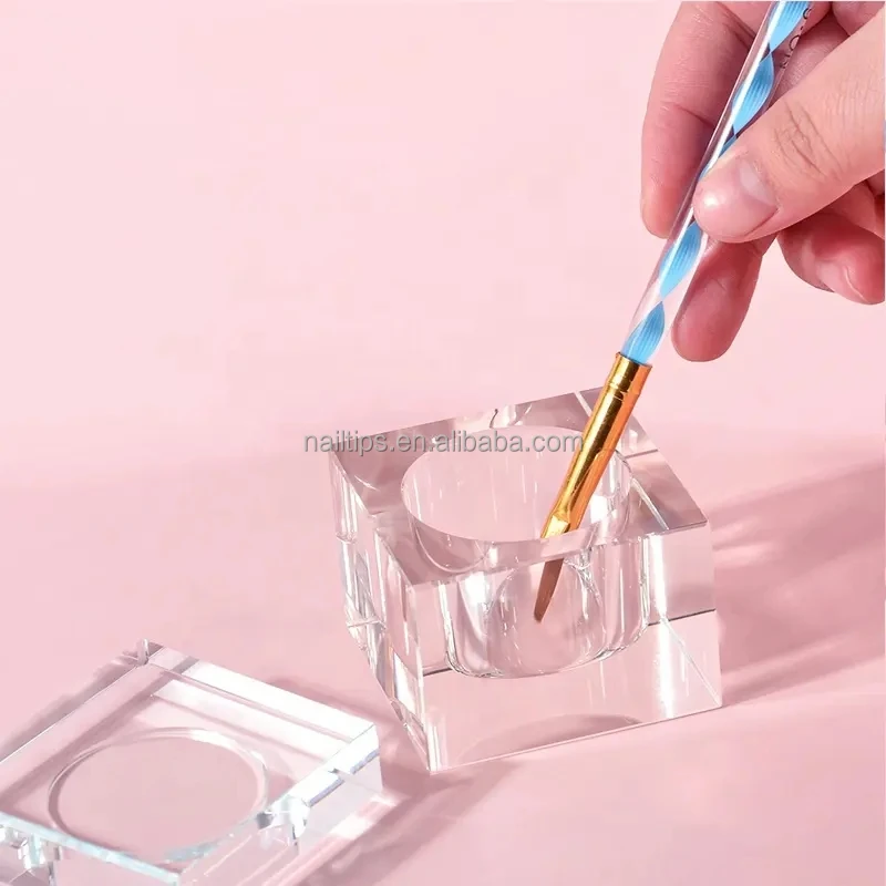 Crystal Nail Cup Cosmetic Container Crystal Bowl Manicure Washing Cup ...