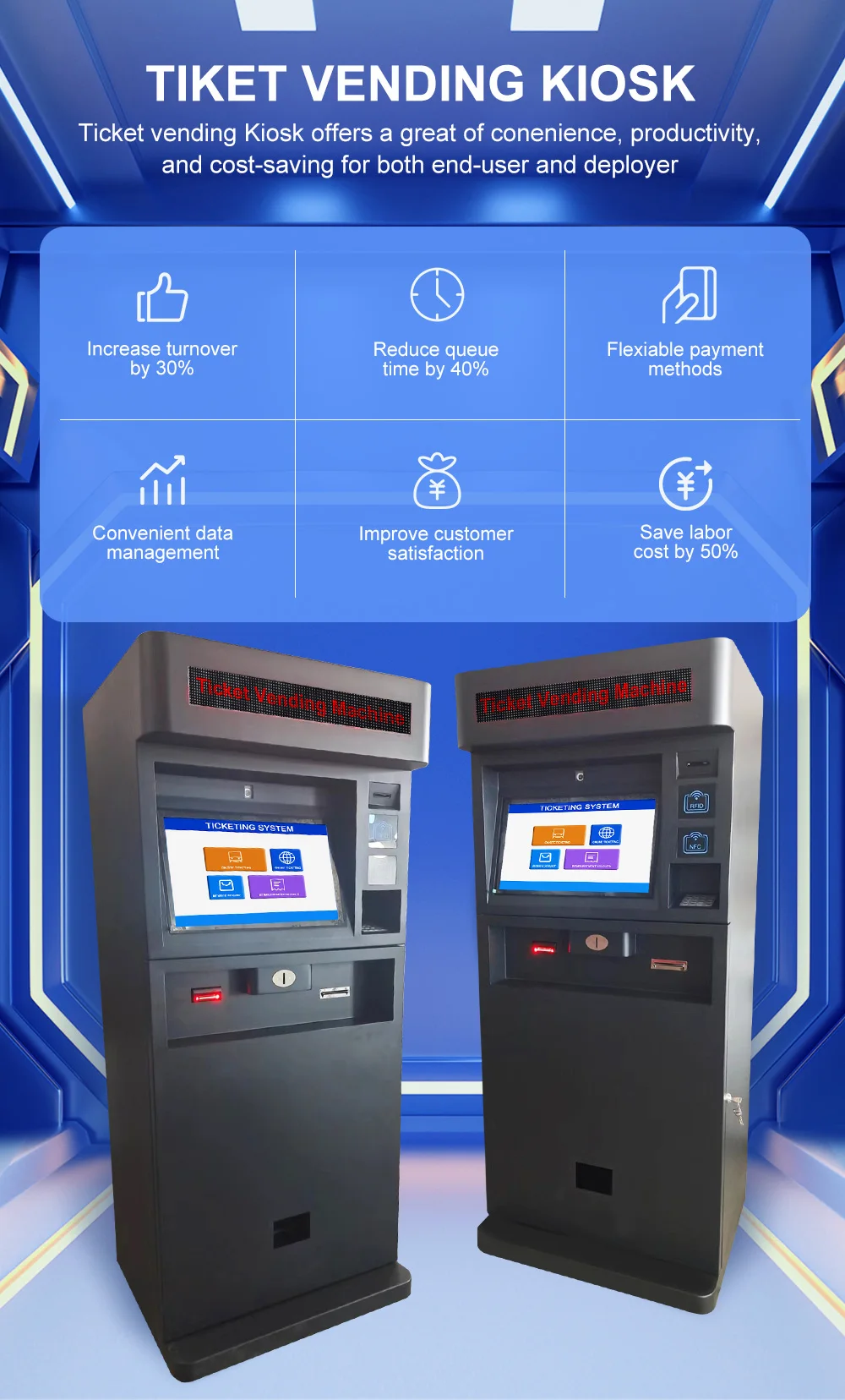 Train Ticketing Payment Kiosk Machine Metro Subway Ticket Vending Kiosk ...