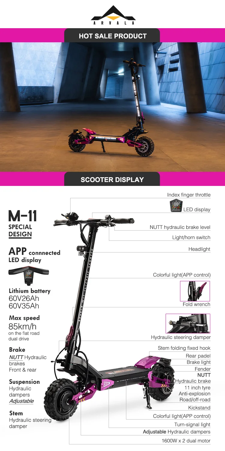 2023 Arvala M11 Suv 11 Inch 60v 3200w 3600w 5000w Dual Motor Max Speed 85km Off Road Elektro ...