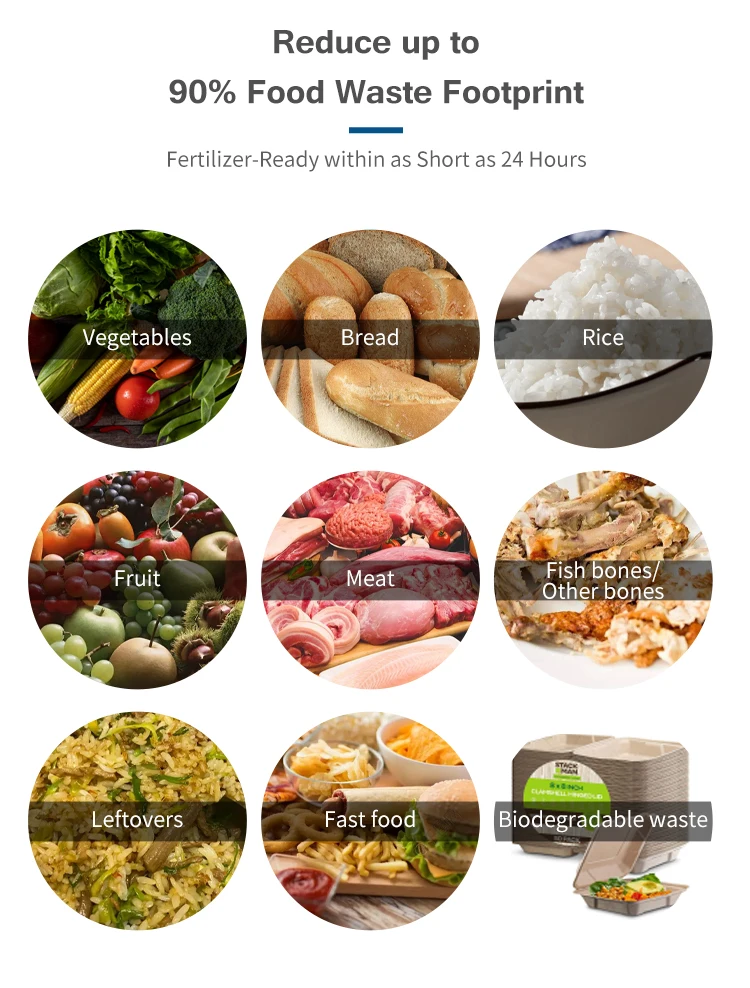 100kg/day Commercial Food Waste Disposer - Efficient Recycling