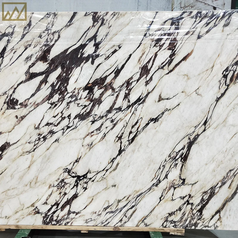 Kings-wing Calacatta Viola Marble Top Tile Popular Good Quality Marble Tile Dining Table Set ...
