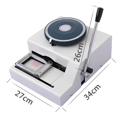 52 Character Steel Metal ID Card Military Embossing Machine