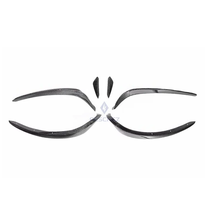 Carbon Fiber Front Bumper Splitter Auto Body Kits Fog Canards For ...